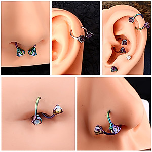 OUFER 3PCS Cartilage Earrings 316L Surgical Steel Mixed Earrings With Dragon Claw Twist Helix Earring Ear Body Piercing Jewelry Tragus Earring