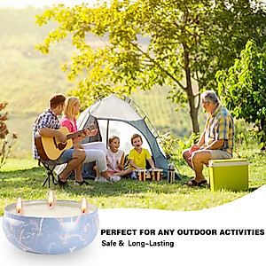 Citronella Candles Outdoor, Large Citronella Candle Set of 3, 12 oz 3 Wick Citronella Oil Candle, 240 Hour Burn Time, Natural Soy Wax Huge Jar Candles for Patio Home Yard Camping