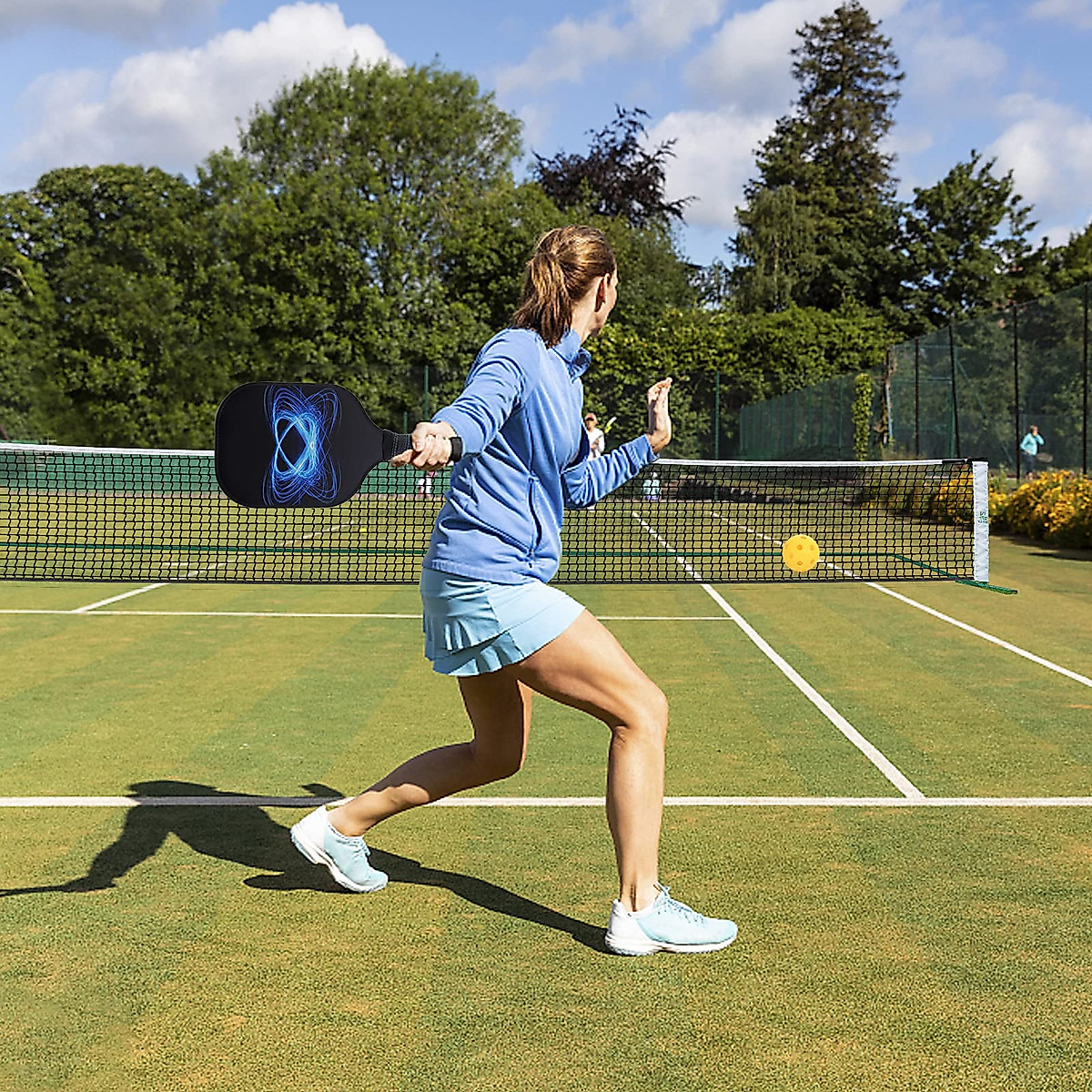 KL KLB SPORT Portable Pickleball Net System Regulation Size Net Set 22FT for Indoor and Outdoor, Designed for All Weather Conditions with Steady Metal Frame, Strong PE Net and 600D Carrying Bag