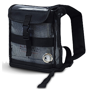 O2TOTES USA Backpack Custom Fit For Inogen One G4, Inogen Rove 4, OxyGo Fit; Ultra Lightweight, Mesh Panels, Zippered Bottom