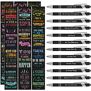 48Pcs Inspirational Notepad Pen Set Inspirational Gifts Notebook Bulk Mini Motivational Journal Notebook Christian Bible Verse Ballpoint Pen Quotes Pen Pocket Notepad for Christmas (Inspirational)