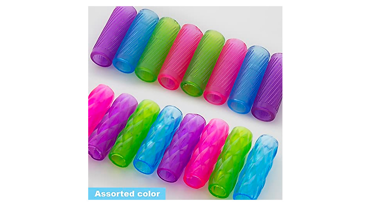 BAZIC Ergonomic Gel Pen Grips for Comfortable Writing | 16 Pack