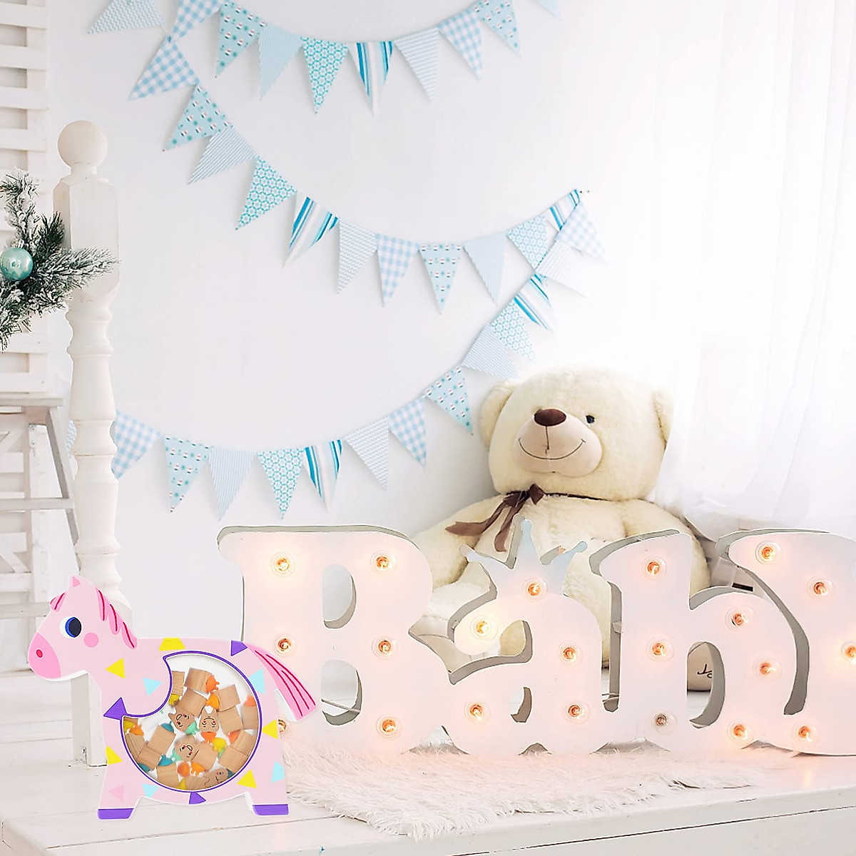 20pcs Boxes Children's Tooth Box Baby Bottles Newborn Teeth Tooth Storage Deciduous Tooth Case Baby Milk Bottle Baby Memorial Lanugo Container Toddler Organizer Commemorate Wooden