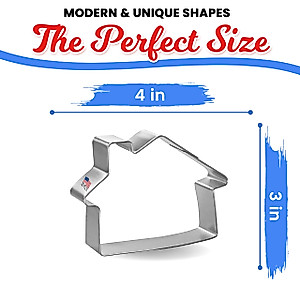 Foose Cabin House Cookie Cutter 4 Inch –Tin Plated Steel Cookie Cutters – Cabin House Cookie Mold