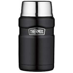 Thermos Stainless King 24 Ounce Food Jar, Matte Black (SK3020BKTRI4)