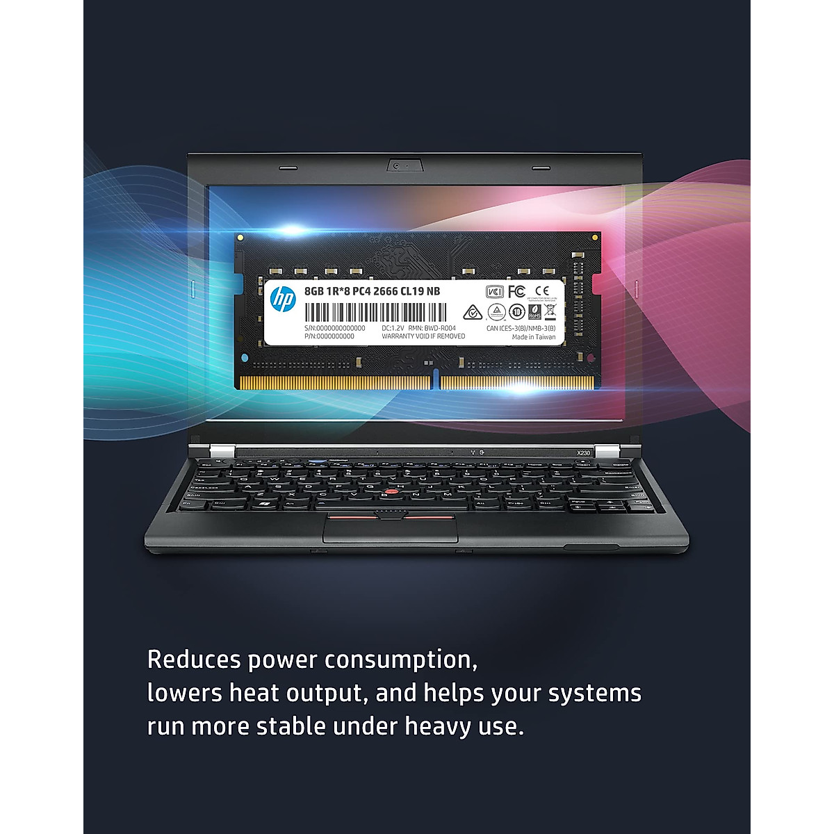 HP S1 RAM 16GB Kit (8GBx2) DDR4 2666MHz CL19 Laptop Memory - 8NN19AA#ABC