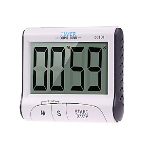 Vosarea DC101 Digital Kitchen Cooking Timer Count Down Up Clock Loud Alarm with Large LCD Display Screen with Battery