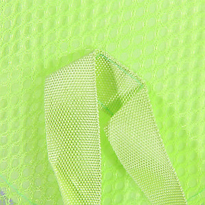 Hanging Mesh Space Saver Bags Organizer 3 Compartments Toy Storage Basket for Kids Room,3 Pcs (blue green pink)