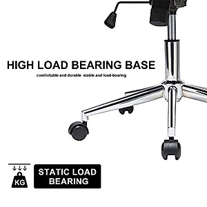 BURENMTO Home Office Chair, Modern Velvet Desk Chair with Wheels, 360° Swivel & Height Adjustable Ergonomic Desk Chairs, Mid Back Chair with Arms & Stainless Base for Bedroom,Study(Grey)