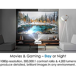 Optoma GT1090HDR Short Throw Laser Home Theater Projector | 4K HDR Input | Lamp-Free Reliable Operation 30,000 hours | Bright 4,200 lumens for Day and Night | Short Throw