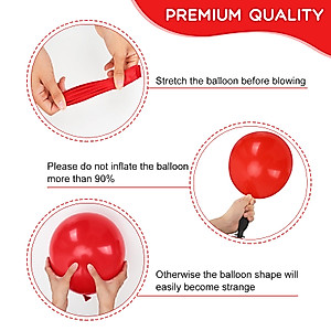 RUBFAC 65pcs Red White and Blue Balloons 4th of July Patriotic Balloons Arch Garland Kit, 12 Inches Confetti Balloons for Independence Day Nautical Baseball Birthday Party Decorations