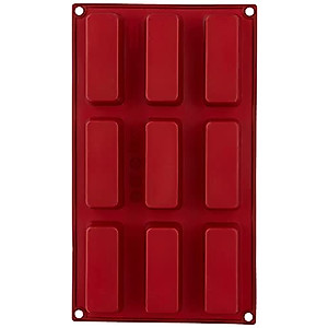 Silicone Molds [Twinkie, 9 Cup] Cupcake Baking Pan - Free Paper Muffin Cups - Non Stick, BPA Free, 100% Silicon & Dishwasher Safe Silicon Bakeware Tin - Kitchen Rubber Tray & Soap Molds