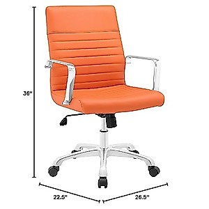 Modway MO-EEI-1534-ORA Finesse Mid Back Office Chair, Orange
