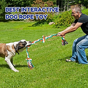 loncoldy Dog Toys for Aggressive Chewers 2 Pack Indestructible Dog Rope Toy, Tug of War Rope, Dog Toys for Large Dogs, Dog Chew Toys Teeth Cleaning, Tough Dog Rope Toys for Medium Large Dogs