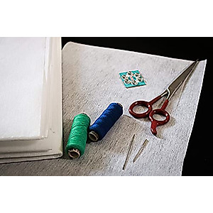 MAROBEE White Fusible Interfacing Lightweight Non-Woven for Sewing and Quilting Projects, Ultra Adhesive Bond Iron-On One Sided - Apparels and Face Masks, DIY Crafts (40 Inch x 3 Yard)