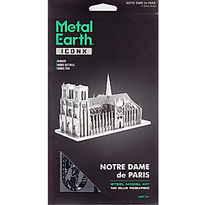 Metal Earth Fascinations Premium Series Notre Dame Cathedral 3D Metal Model Kit
