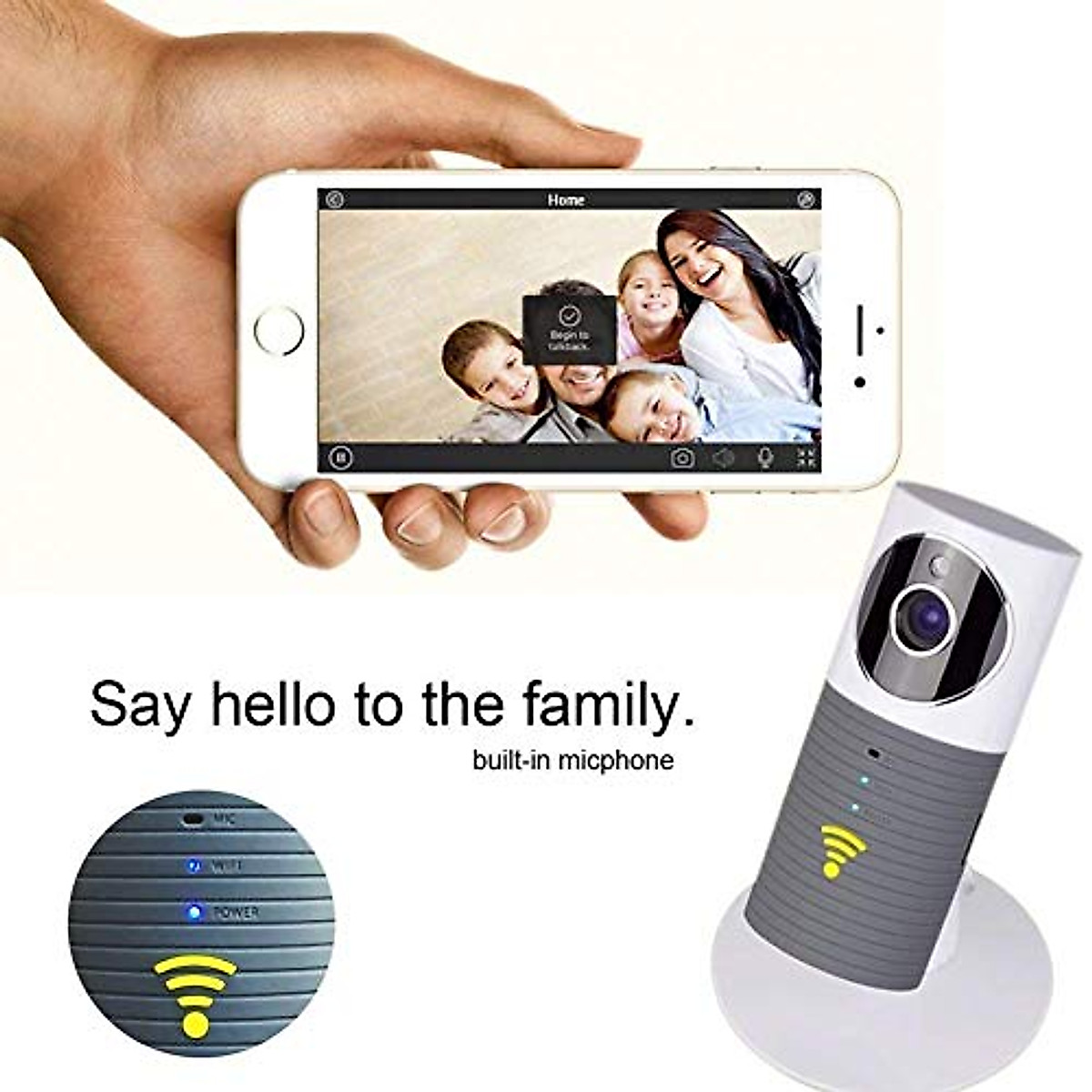 Cleverdog Security IP Camera, TOLEGEND 2nd Generation 120 ° Wide Angle Night Vision Camera Security Wireless Puppy Cam for Phone