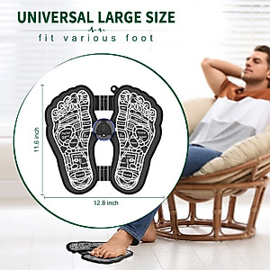 EMS Foot Massager Mat - Electric Feet Massager Pad Legs Circulation Sore Relief Acupressure Acupuncture Device Anti Fatigue Feet Relaxation Machine for Women Men