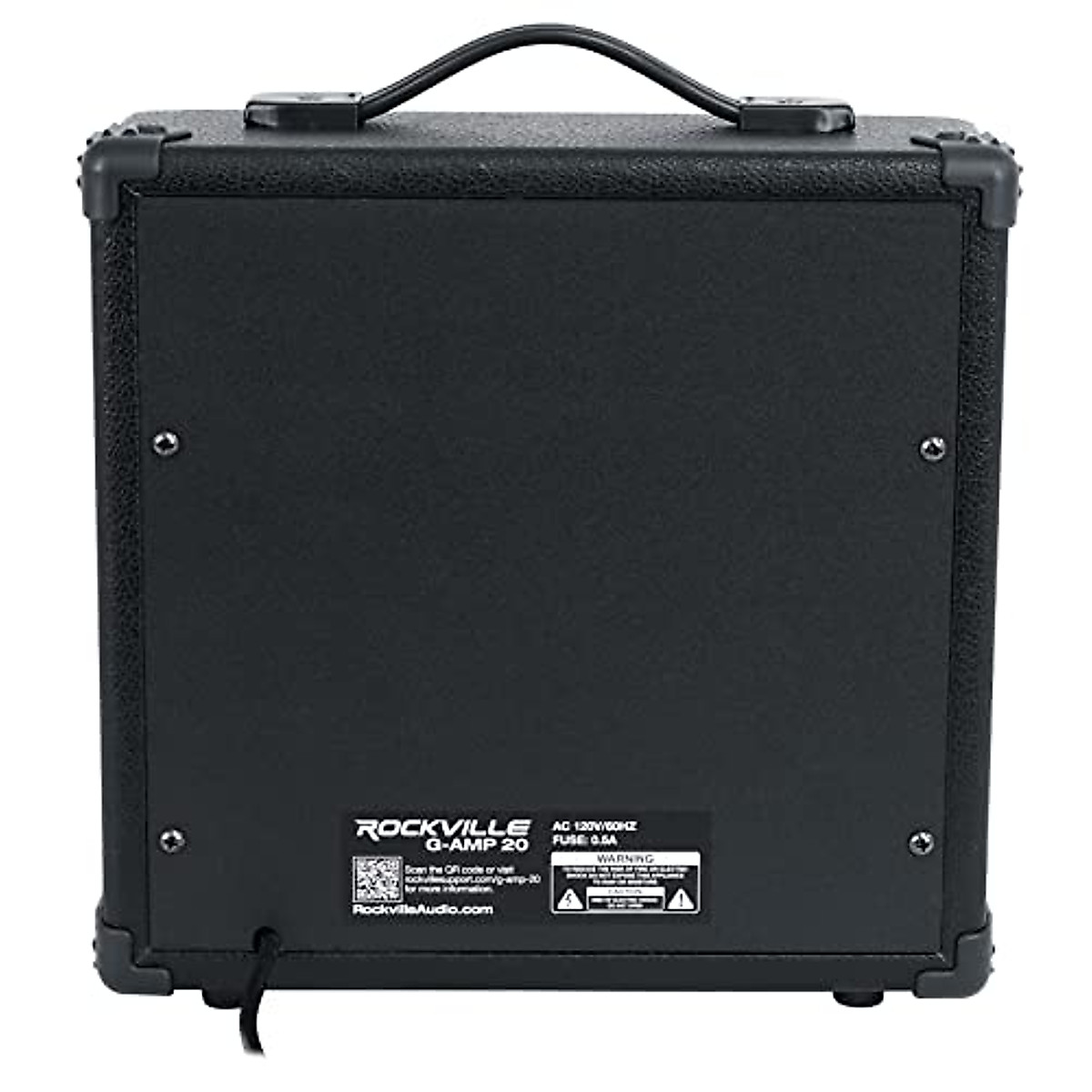 Rockville G 20 Watt Guitar Amplifier Dual Input Combo Amp Bluetooth/Delay, Black