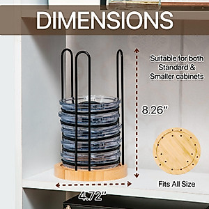 TelKeen 2PC Tumbler Lid Organizer, Detachable Cup Lid Organizer for Simple Modern Tumbler/Yeti Tumbler/Stanley Tumbler Lids, Holds up to 20 Lids, Cup Organizer for Kitchen Organizers and Storage