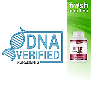 Fresh Nutrition Organic Beet Root Capsules - Strongest DNA Verified 2400mg Per Serving - Vegan Friendly, Non GMO, Gluten and Soy Free