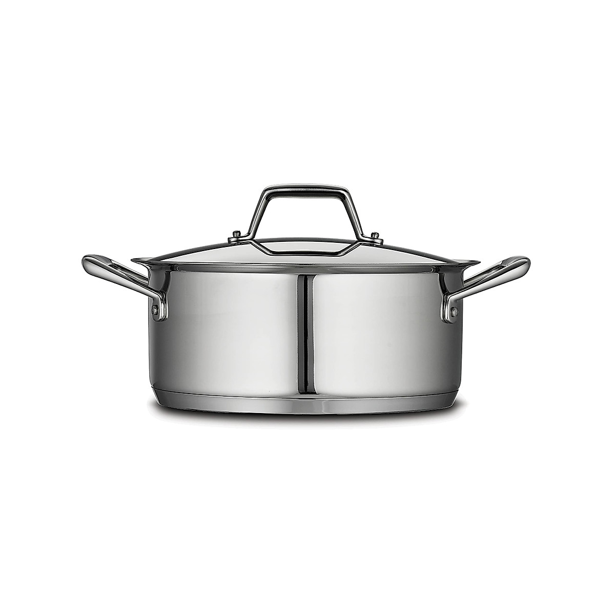 Tramontina Covered Dutch Oven Stainless Steel Tri-Ply Base 5 Quart, 80101/010DS