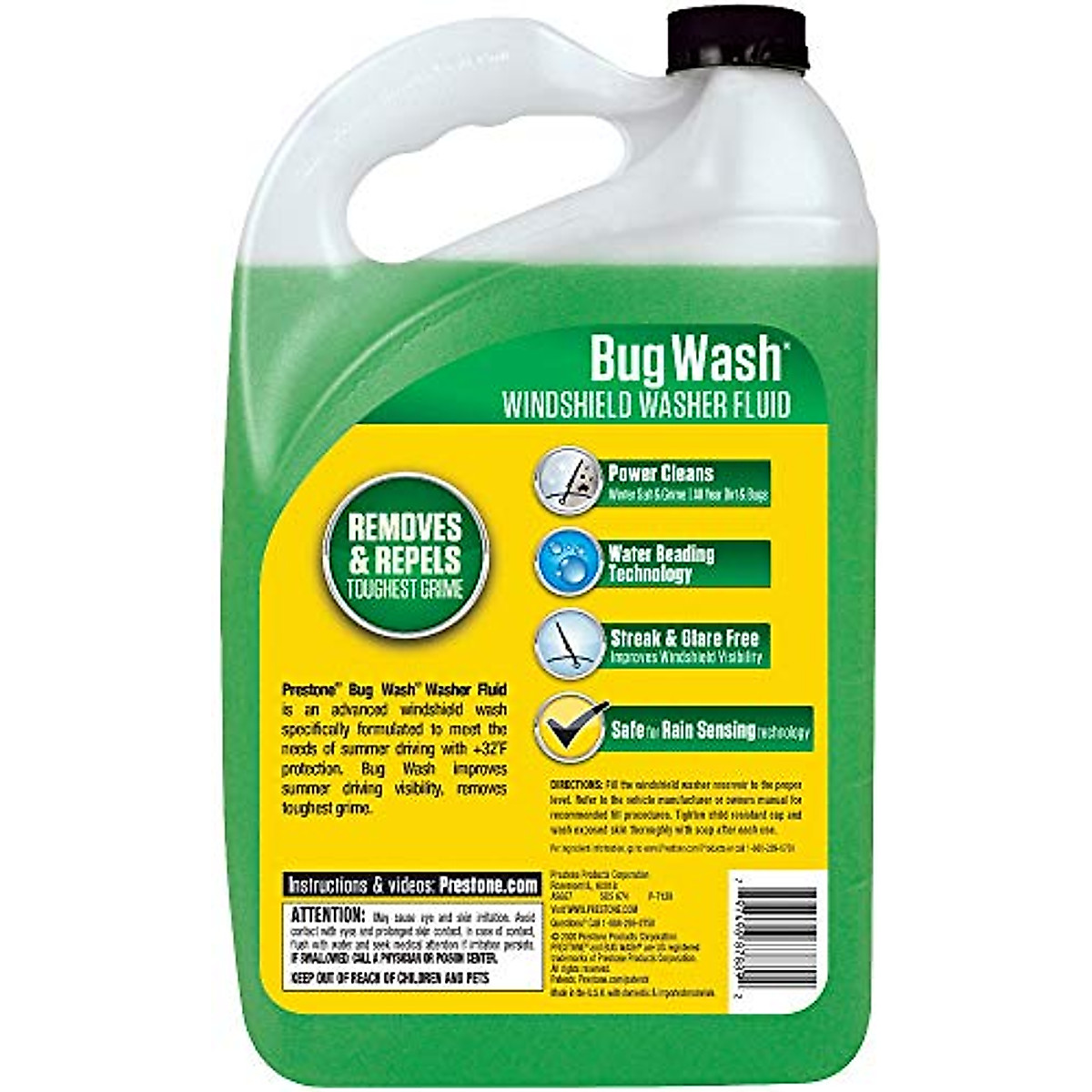 Prestone Bug Wash Windshield Washer Fluid, 1 Gallon