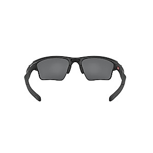 Oakley Men's OO9154 Half Jacket 2.0 XL Rectangular Sunglasses, Matte Black/Prizm Black Polarized, 62 mm