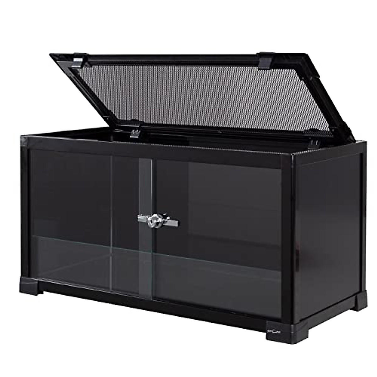 REPTI ZOO Glass 15 Gallon Reptile Tank 24" X 12" X 12", Black-Tinted ECO Reptile Terrarium