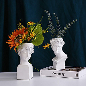 BESPORTBLE White Statue Decor 1pc Ancient Greece White Girl Household Decorative Flower Pots