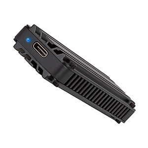 Silverstone MS12, 20Gbps SuperSpeed+ USB 3.2 Gen 2x2 Type-C to NVMe M.2 SSD Enclosure, Aluminum, Black, SST-MS12