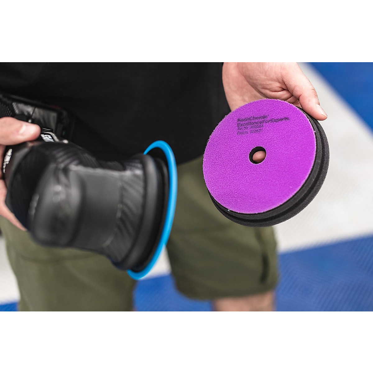 Koch-Chemie - Micro Cut Pad - Special Sponge for Removing Fine Scratches, Holograms, and Polishing Marks; High Stability; Long-Lasting Compression Hardness; Contours Easily (126mm x 23mm)