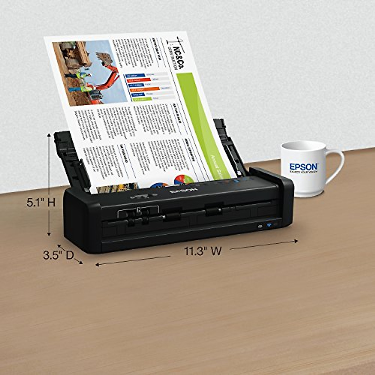 Epson ES-300W Wireless Portable Scanner – Fast Duplex & Cloud Ready