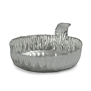 Qorpak MET-03105 Aluminum Weigh Dish, 43 mm Diameter (Case of 1000)