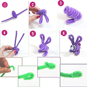 Acerich 600 Pcs Pipe Cleaners 30 Colors Chenille Stems DIY Art Craft Decorations (7 mm x 12 Inch)