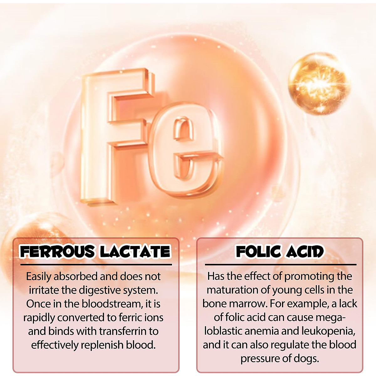 Liquid Iron Supplements for Dogs,LiquiI Iron with Vitamin C and B12,Supports Anemia, Low Enery Levels and Lethargy,Promotes Blood Health, Helps with Formation of Red Blood Cell