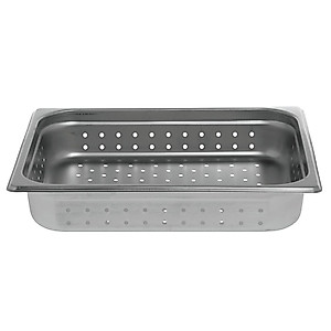 HUBERT 1/2 Size Steam Table Pan Stainless Steel Perforated - 2 1/2"D