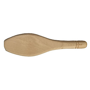 Carved Round Domed Wood Maamoul, Mold (Middle Eastern Cookie Press) 2" Diameter, 3/4" Depth (Two Eyes)