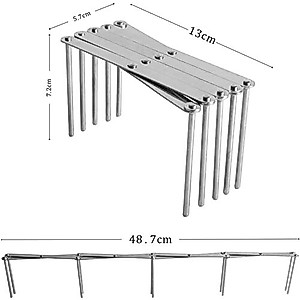 DRNKS Kitchen Utensil Organizer Stainless Steel Spoon Holder Storage Rack Pot Lid Plate Holder Rack 4 Sectional Adjustable Extended Suitable for Kitchen