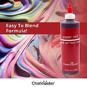 Chefmaster Liqua-Gel Food Color, 10.5-Ounce, Super Red
