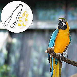 Ipetboom Rope Cotton Cockatiel Bird Pet Light Parrot Supplies Macaw Washable Nappy- Training & Harness Parakeet Suit Adjustable Budgie Clothes Pad Nappies Yellow Flight Pee Breathable S
