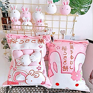 REFAHB Cute Plush Pillow Throw Pillow Removable Stuffed Animal Toys Creative Gifts for Girls (Bunny)