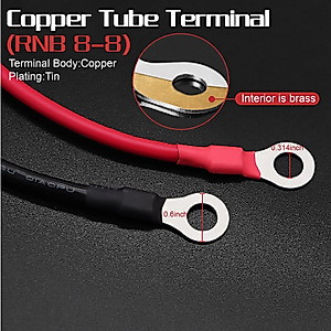 Taigoehua (11FT 10AWG) 10 Gauge Wire Tinned Copper Tray Cable - Connect Charge Controller and Battery