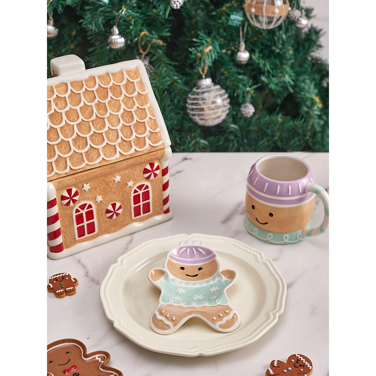 Bico Gingerbread Man Spoon Rest, for holding Spoon, Ladle, Utensils, Dishwasher Safe