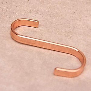 TOPBATHY 6pcs S Shaped Hook Heavy Duty S Hooks Rack Hangers Hanging Hangers Hooks for Bedroom, Supermarket,Bathroom, Kitchen and Office: Pan, Pot, Coat, Bag,Towels, Plants(10cm Rose Gold)