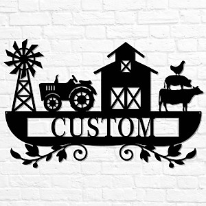 Personalized Farm Metal Sign Farm Sign Personalized Farmhouse Sign Custom Farm Decor Custom Farmhouse Decor Metal Farm Sign Farm House Decor
