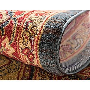 Unique Loom Sahand Collection Area Rug - Arsaces (2' 2" x 3' 1" Rectangle, Navy Blue/ Gray)