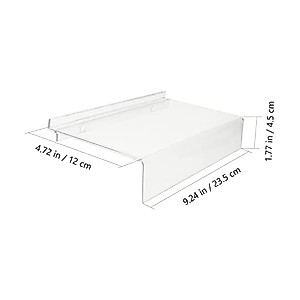 DOITOOL Shelves for Wall Small Wall Shelf 5pcs Floating Plastic Clear Wall-Mounted Shoes Stand Rack Sneaker Holder Levitating Shoe Rack for Showcase Sneaker Collection Plastic Shelves