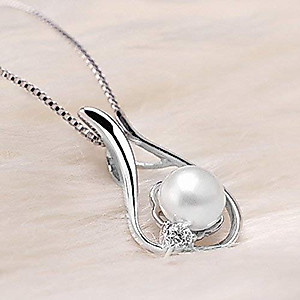 Pearl Necklaces, Gifts for women wife, Mother's Day gifts for Mom women wife, Christmas Gifts for Mom Wife Girlfriend Her, Anniversary Birthday Fine Jewelry -Valentine's Day Mothers Day Gifts