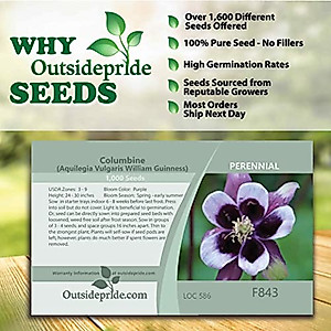 Outsidepride Columbine William Guinness Garden Flower Plant Seed - 1000 Seeds